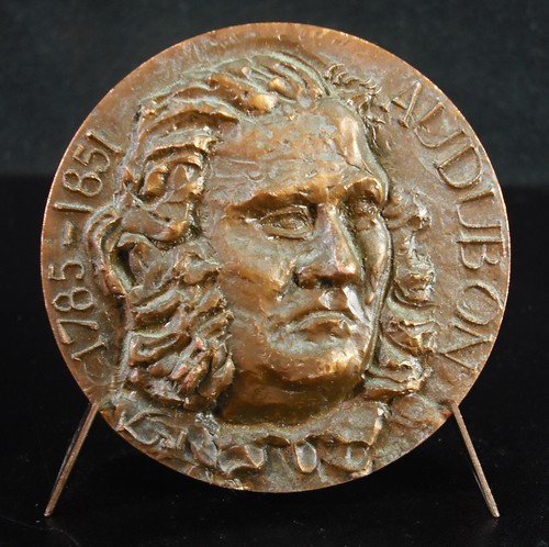 Medaille Jean-Jacques Audubon Abram Król 1977 Ornithologe Sparrow Hawk ...