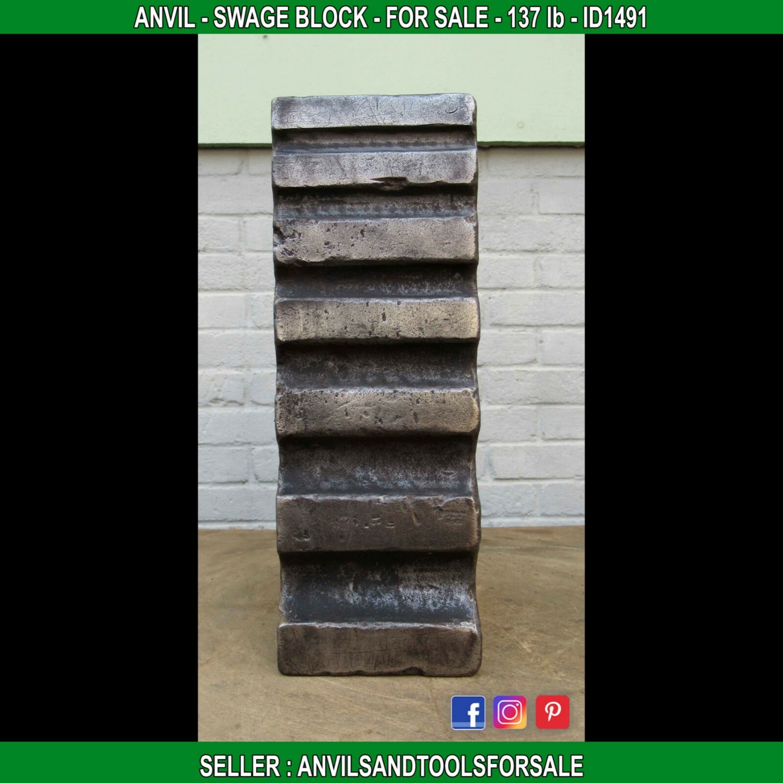 Anvil 137 lb - swage block - ID 1491 | eBay