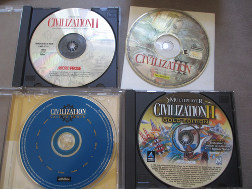 Sid Meier's Civilization II, III, Call to Power, Gold Edition Lot PC CD ...