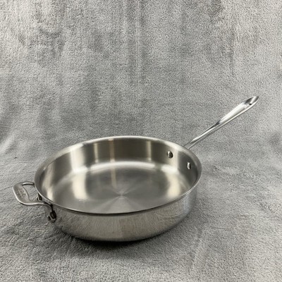 All-Clad Frying Pan Saute Skillet 11" 3 Ply Double Handle Stainless ...