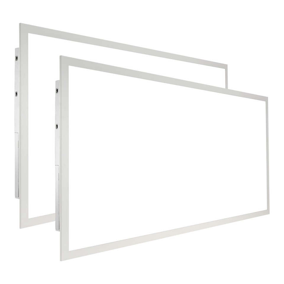 2PCS 2x4FT LED Flat Panel Light 6000LM 50W Ceiling Light 3500K/4000K ...