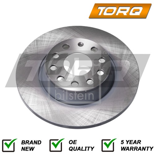 Brake Discs Rear Torq Fits VW Golf Touran Eos Seat Leon Altea Toledo ...