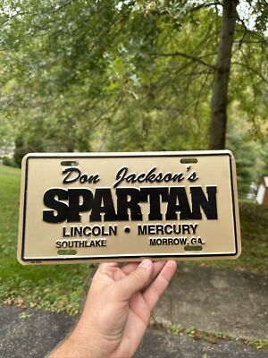1993 Don Jackson’s Spartan Lincoln License Plate Morrow Georgia License ...