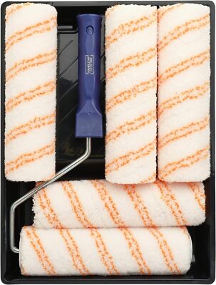 Hamilton Paint Roller Set 9" Tray Handle Frame Sleeves Medium Pile Wall ...