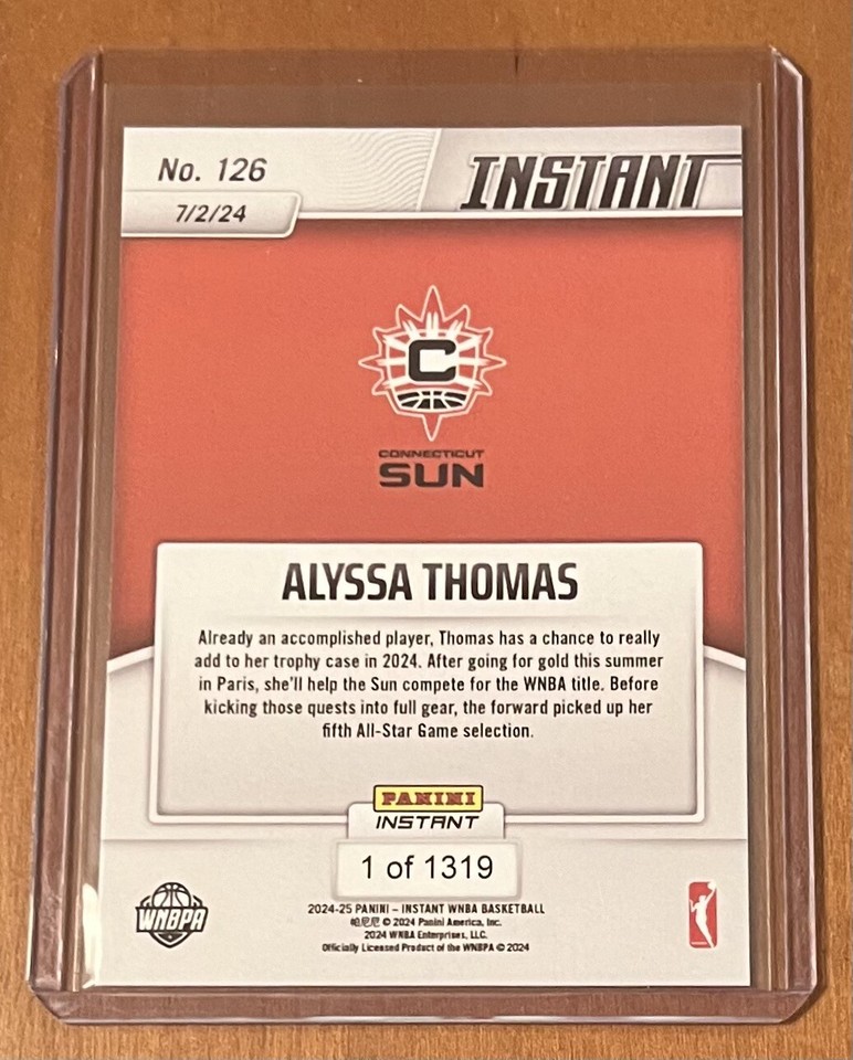 2024 PANINI INSTANT WNBA #126 ALYSSA THOMAS - ALL-STAR GAME SELECTION ...
