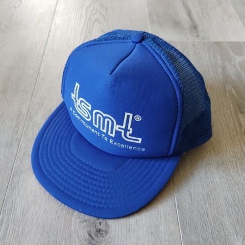 Vintage Trucker Hat TSMT Snapback Cap Blue White Tri State Motor ...