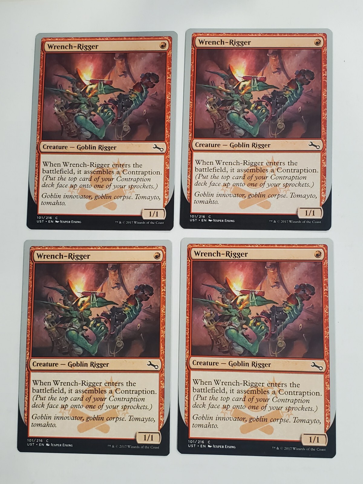 MTG Playset 4x Wrench-Rigger (Unstable/Red/C) - BGM | eBay