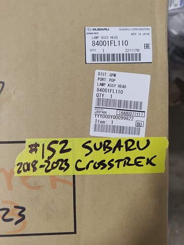 84001FL110 2018 2019 2020 2021 2022 2023 SUBARU CROSSTREK LEFT OEM ...