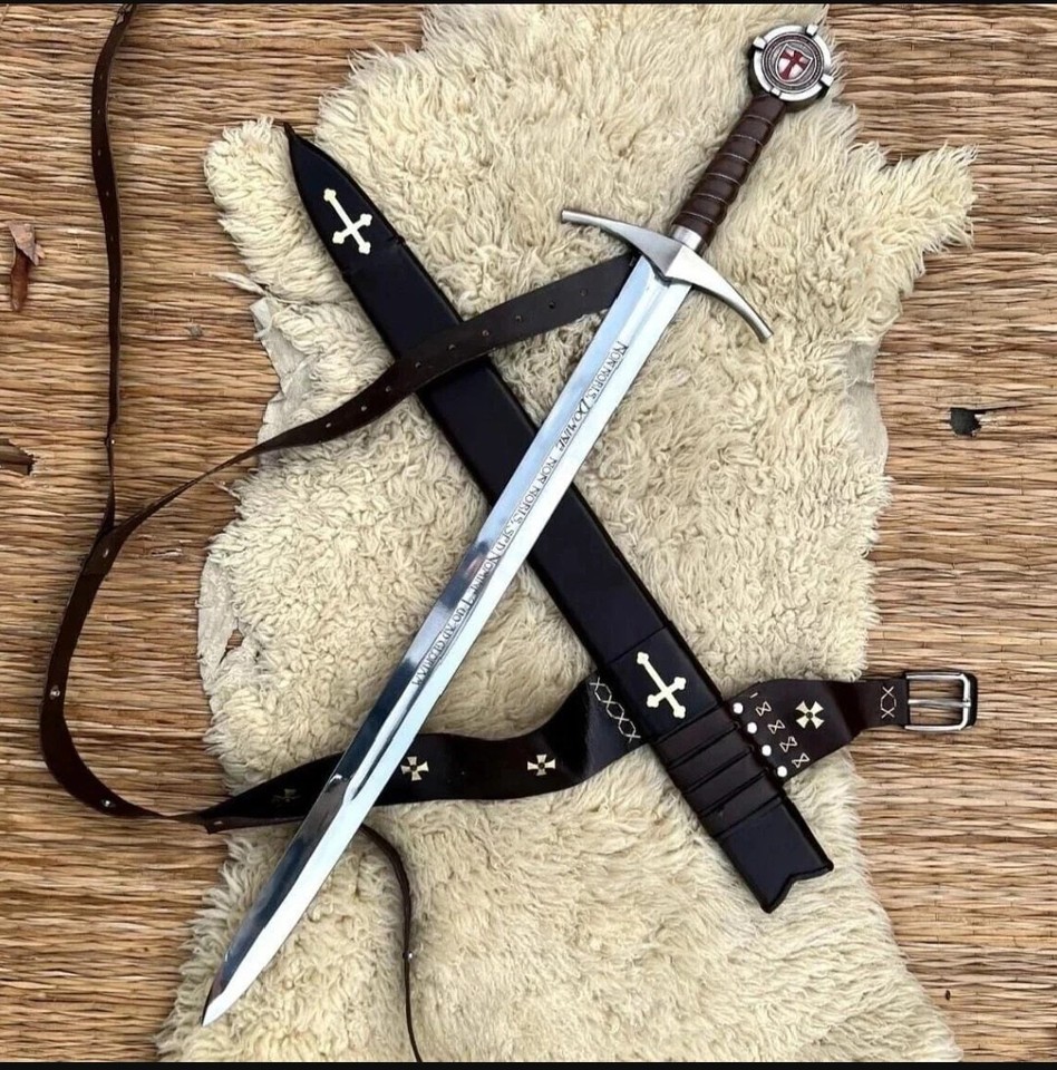 Templar Knights Sword Hand Forged Carbon Steel Sharp Battle Ready ...