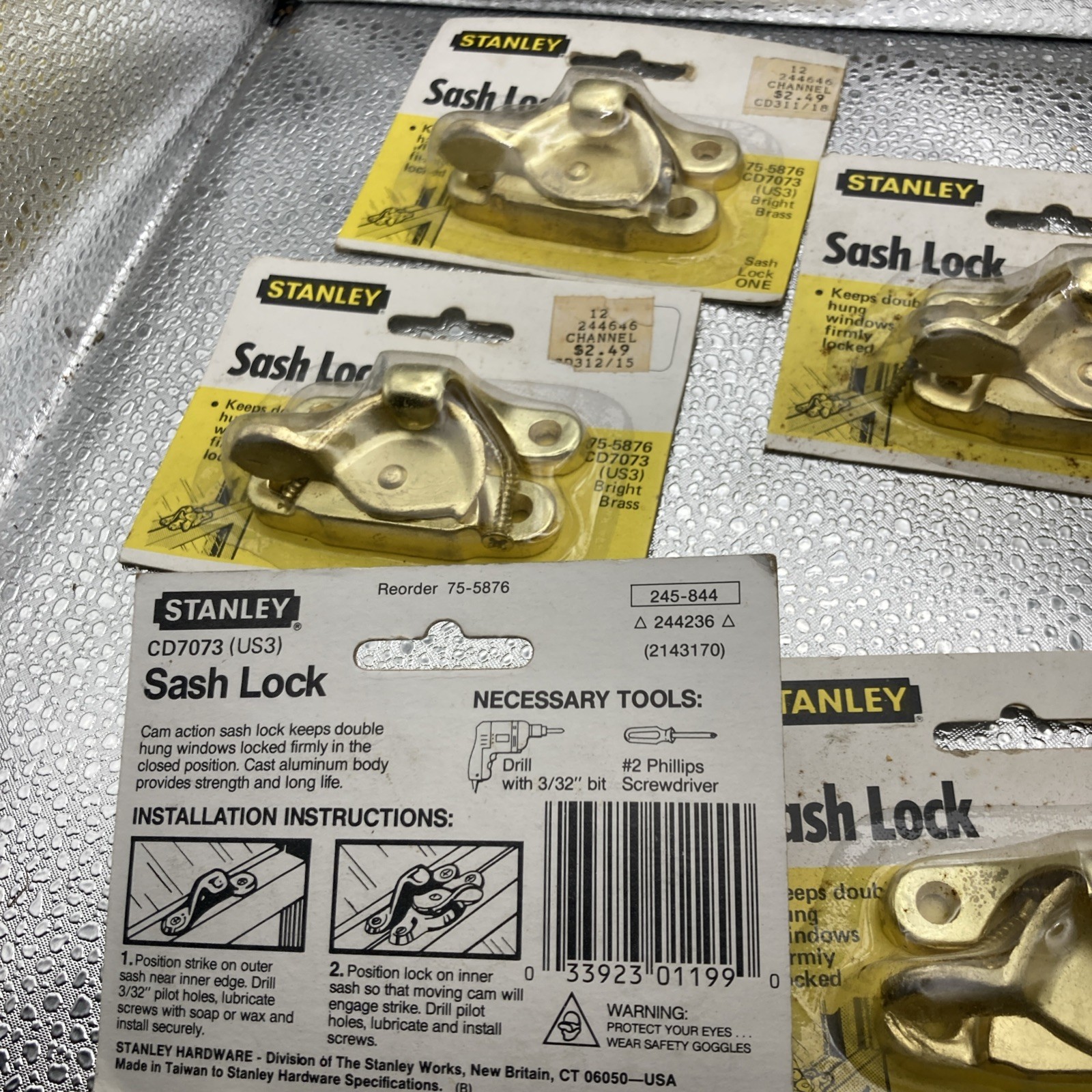 Stanley Hardware 75-5876 Sash Lock, Bright Brass Finish Set of 5 - NEW ...