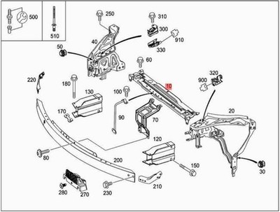 Genuine MERCEDES A207 C207 W207 Reinforcement Front central 2076200172 ...