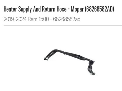 HVAC Heater Hose Mopar 68268582AD NEW | eBay