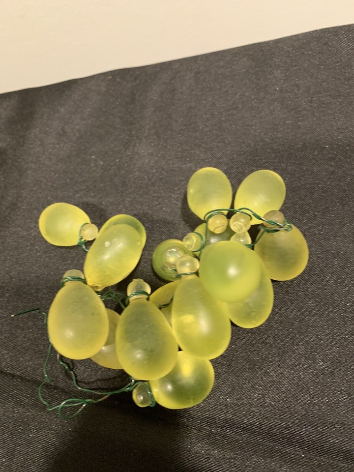 Art Nouveau Czech Glass Grape Cluster Fruit Lamp Shade grapes Uranium ...
