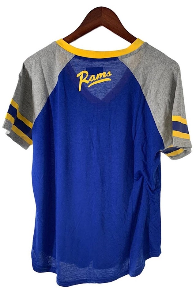 NFL Team Women's V-Neck Bling Tee Rams | eBay