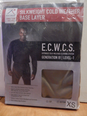 Rothco 63020 Gen III Silk Weight Underwear - Lv 1 ECWCS System Bottoms ...