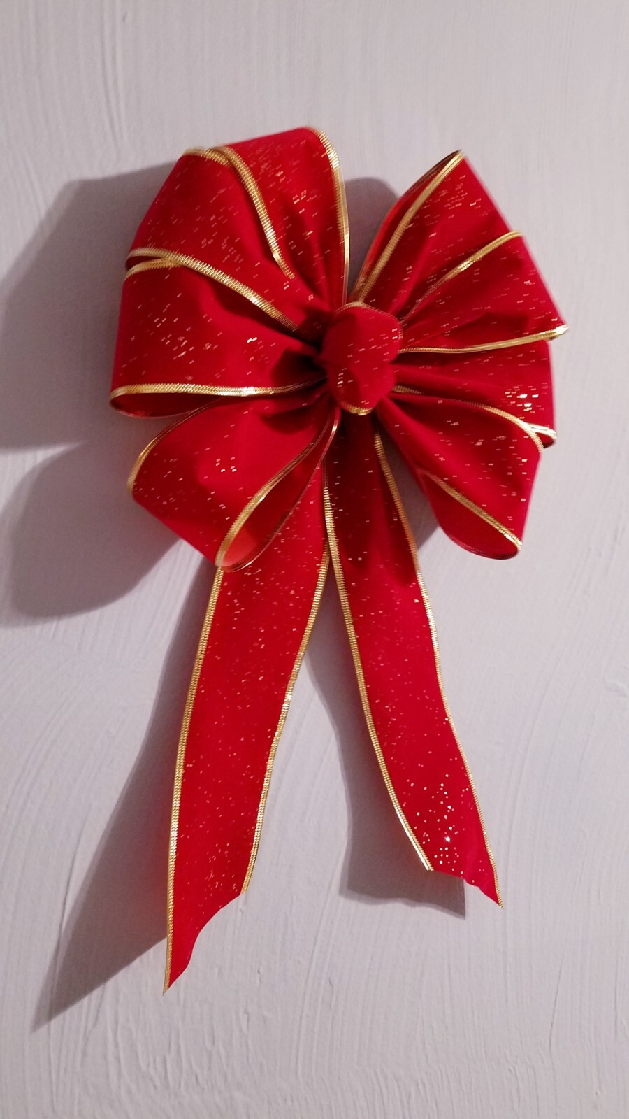 Red Velvet Large Wired Ribbon Bow, Water Resistant | eBay