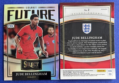 Jude Bellingham 2022-23 Panini Select FIFA FUTURE SILVER PRIZM Card #2 ...
