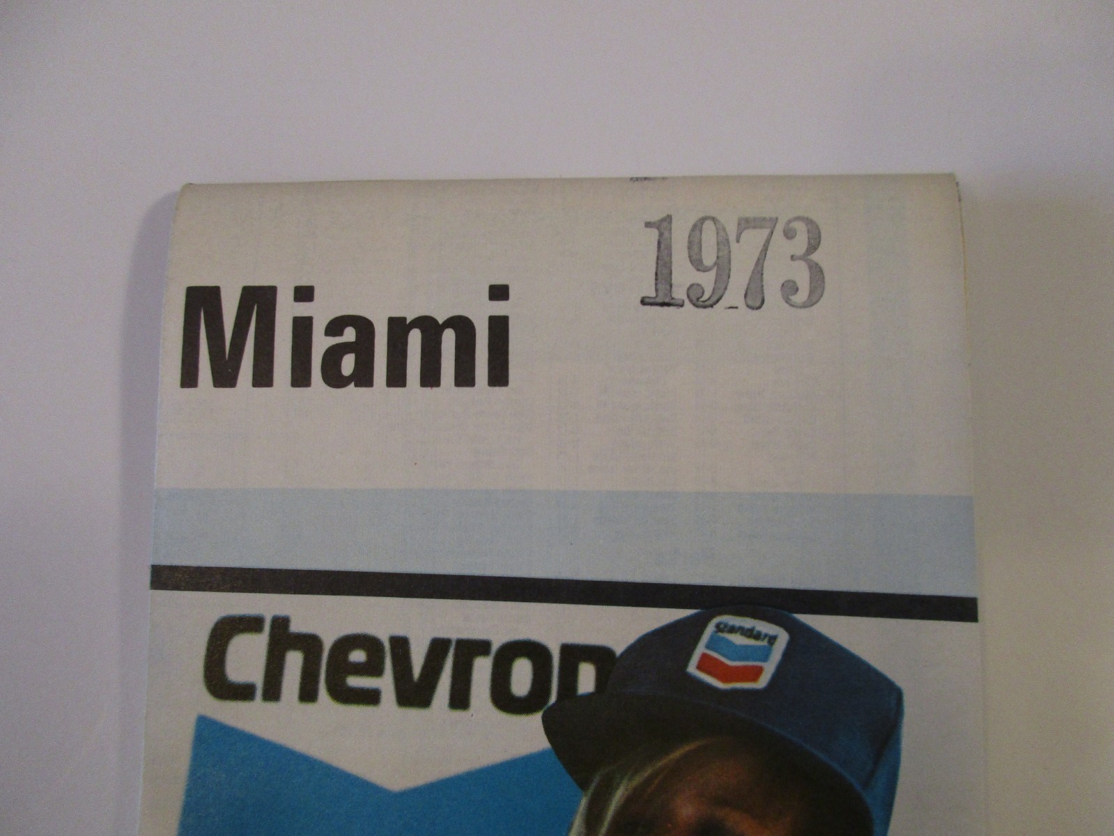 Stamped 1973 Chevron Miami Florida Oil Gas Station Street Travel Road ...