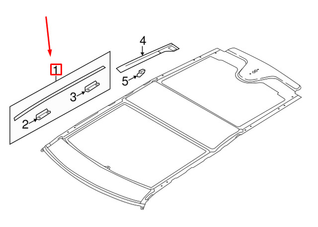 Genuine Land Rover Discovery 5 LH Roof Weatherstrip LR116282 for sale ...