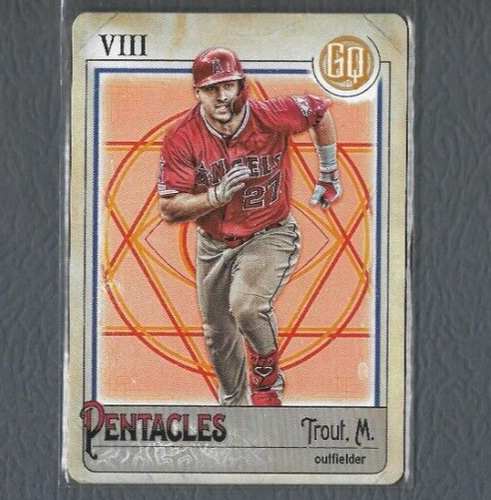 2021 Topps Gypsy Queen Mike Trout Pentacles VIII Tarot Of The Diamond # ...