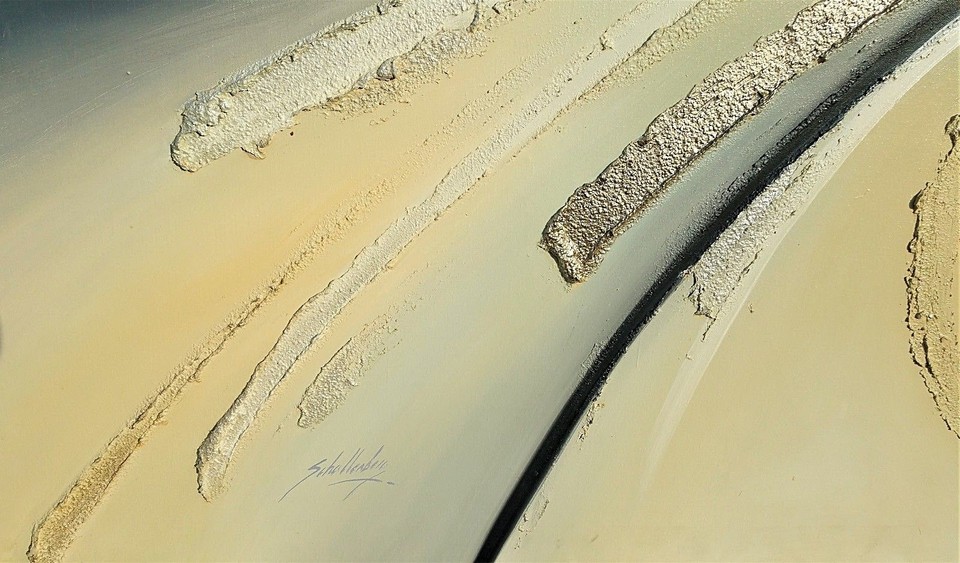 Signed ROY SCHALLENBERG (1945-2010) ACRYLIC PAINTING MURAL ABSTRACT 60 ...