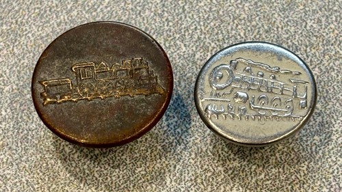 Vintage Railroad Uniform Buttons Slip Shank Brass 5/8” 3/4” OD | eBay