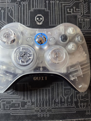Transparent Clear Xbox 360 Halo Wireless Controller Oem White Board ...