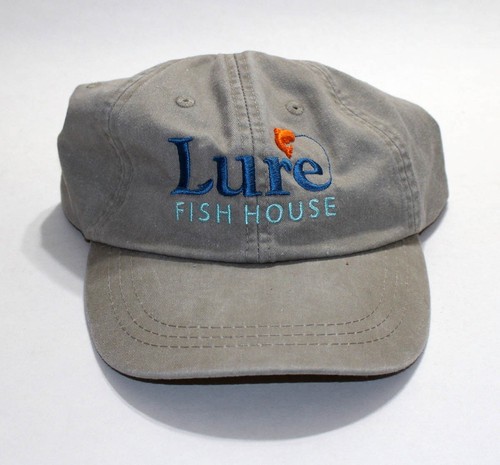Lure Fish House Hat Ball Cap Tan Cotton Emroidered | eBay