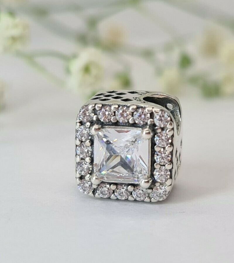 PANDORA Geometric Radiance Charm Bead Clear CZ #796206CZ | eBay