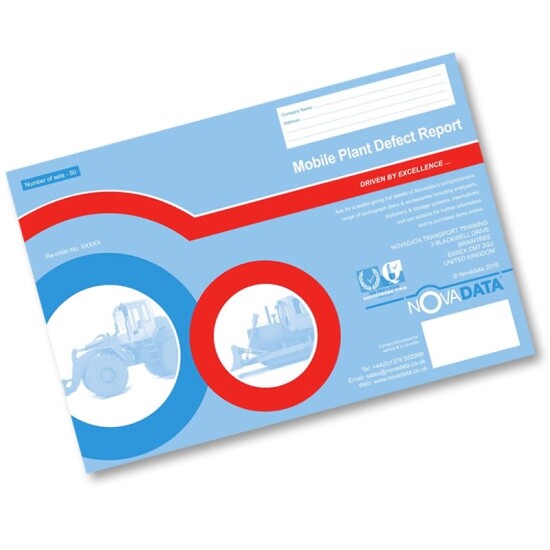 Novadata Mobile Plant Daily Check & Defect Book - Duplicate - 5 Pack ...