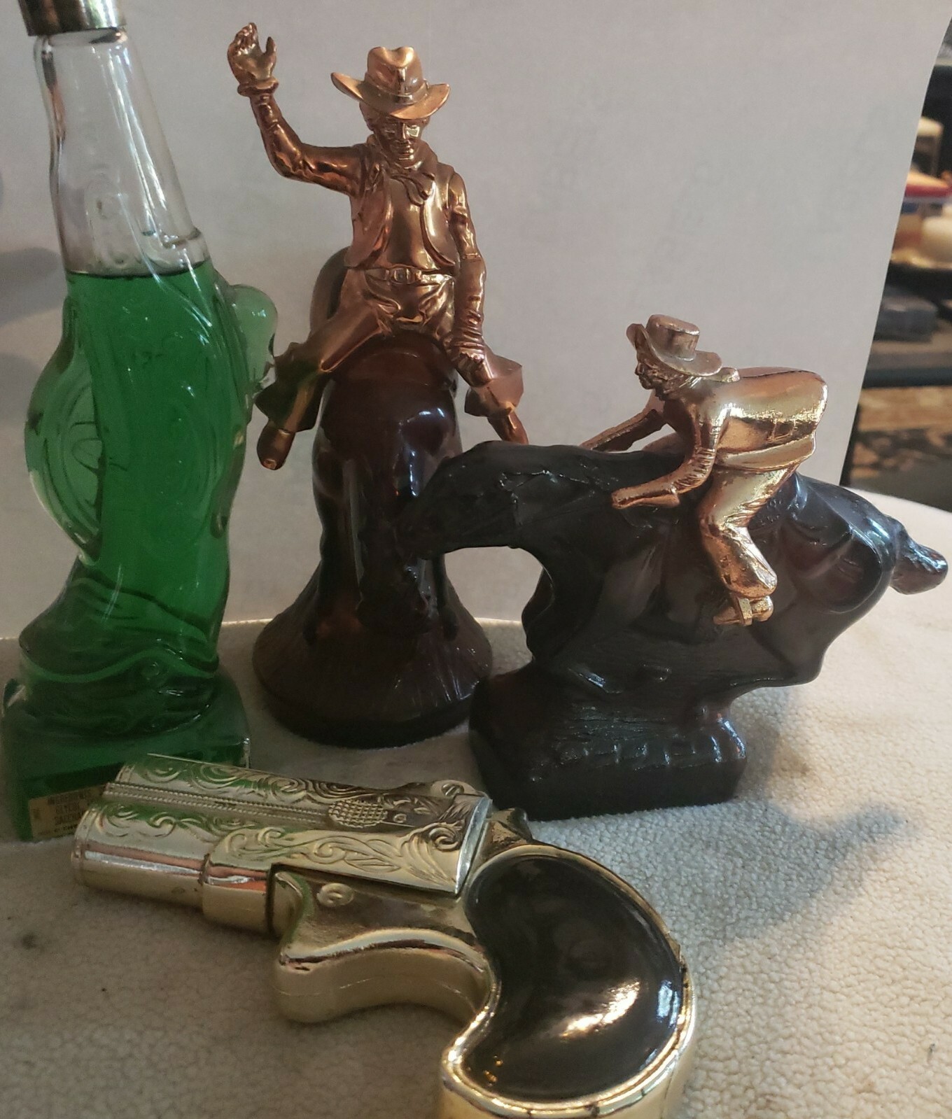 Vintage 1970's Avon Bottles - Pistol, Gun, Cowboy And Horse Rider | eBay