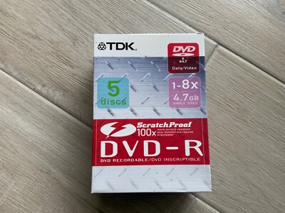 TDK DVD-R 4 Pack ScratchProof Blank DVD Discs | eBay UK