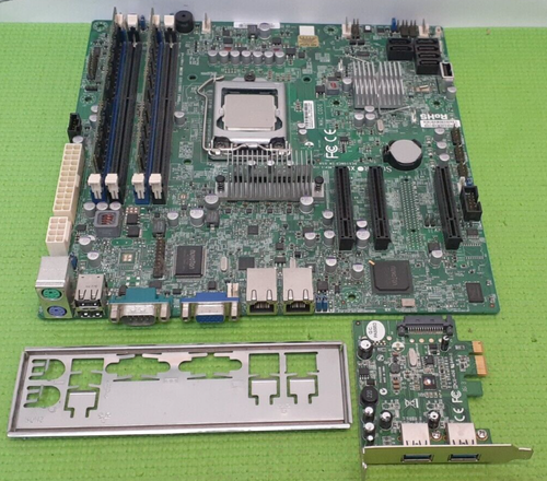 SuperMicro X9SCL Motherboard with Core i3-2100 I/o plate includes ram ...
