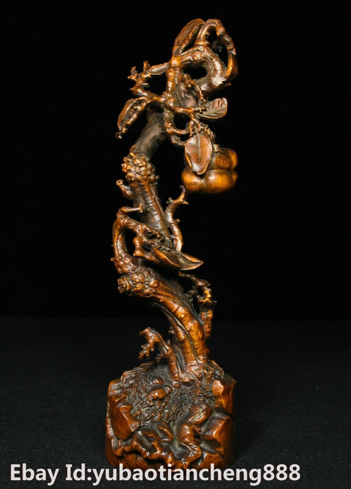 China Boxwood wood Carving Persimmon tree Fruit tree FengShui ...