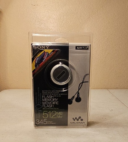 New Sealed Sony Walkman NW-E105 SILVER ( 512 MB ) Digital Music Player ...