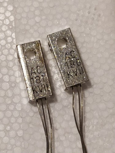 AC 180 + AC 181 K Transistor+ radiateur paire lot 2 pieces 1 de chaque ...