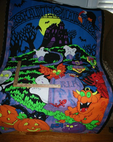 Haunted Manson RIP House Wamsutta Halloween Panel Cotton Fabric Fast ...