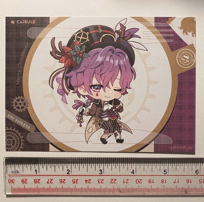Uki Violeta chibi Postcard OU EN CAFE Taiwan Collab Perk Nijisanjien ...
