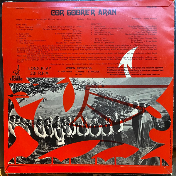 Côr Godre'r Aran - Côr Godre'r Aran 1969 LP, Album Wren Records (3) | eBay