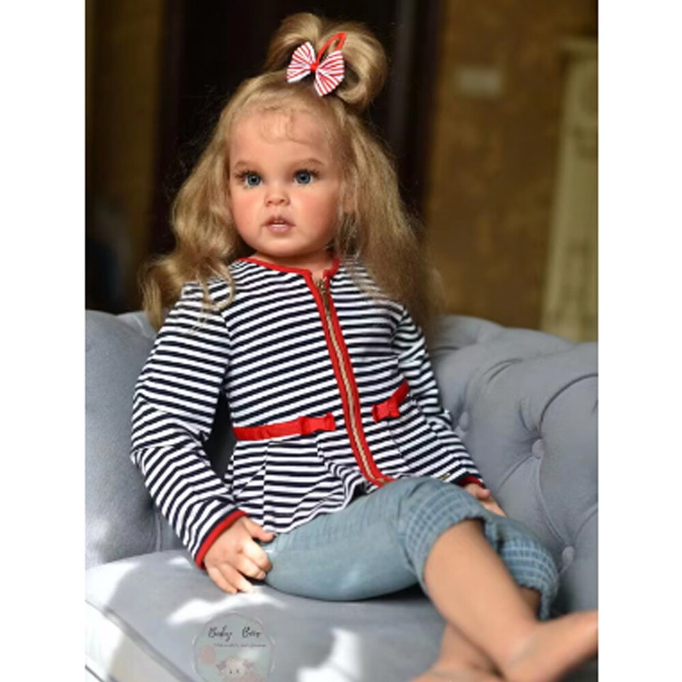 30inch Reborn Doll Toddler Finished Girl Cloth Body Doll Hand-Rooted ...