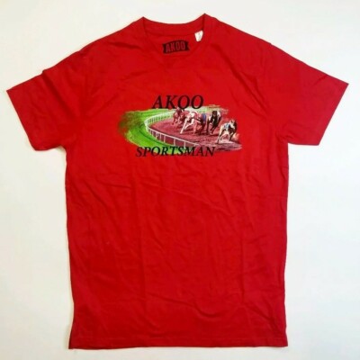 Akoo mens 100% AUTHENTIC Crewneck T-SHIRT SIZE LARGE SS RARE NEW NICE ...