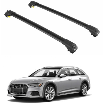 to fit Audi A6 ALLROAD (C6) 2006-2011 Black Set Roof Racks Cross Bars ...