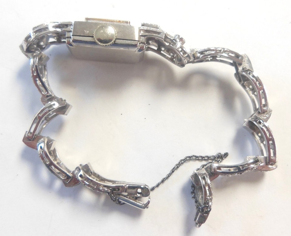 Nastrix Beacon Fabulous Solid Platinum 122 Diamond Studded 6.25" Wrist ...