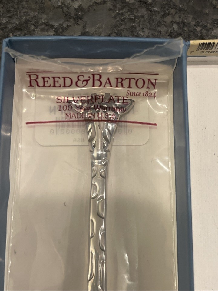Reed & Barton Silverplate Giraffe Baby Feeding Spoon NEW in Box | eBay