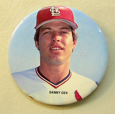 DANNY COX St. Louis Cardinals 3" Stadium Pinback Button 1980's mint. | eBay