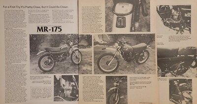 1978 Honda MR175 4pg Test Article | eBay