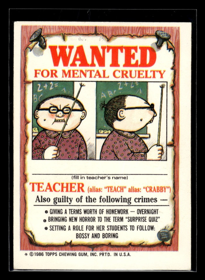 1986 Topps Garbage Pail Kids #110a Snooty Sam 3rd Series 3 Sticker NM+ ...