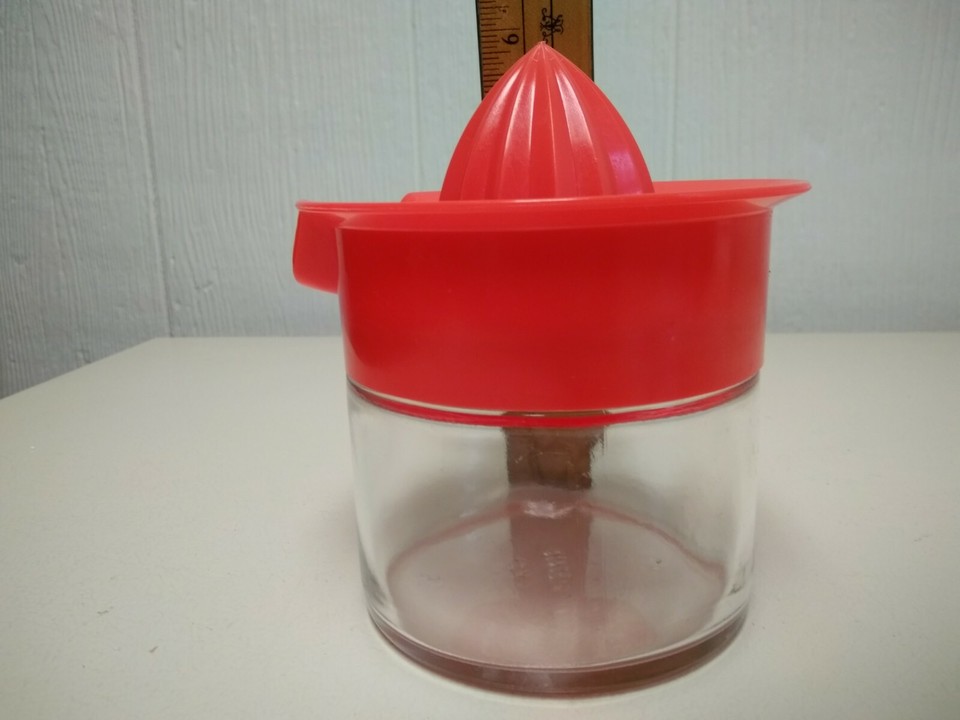 VTG Juicer Orange Lemon Citrus Squeezer Jar Glass design | eBay