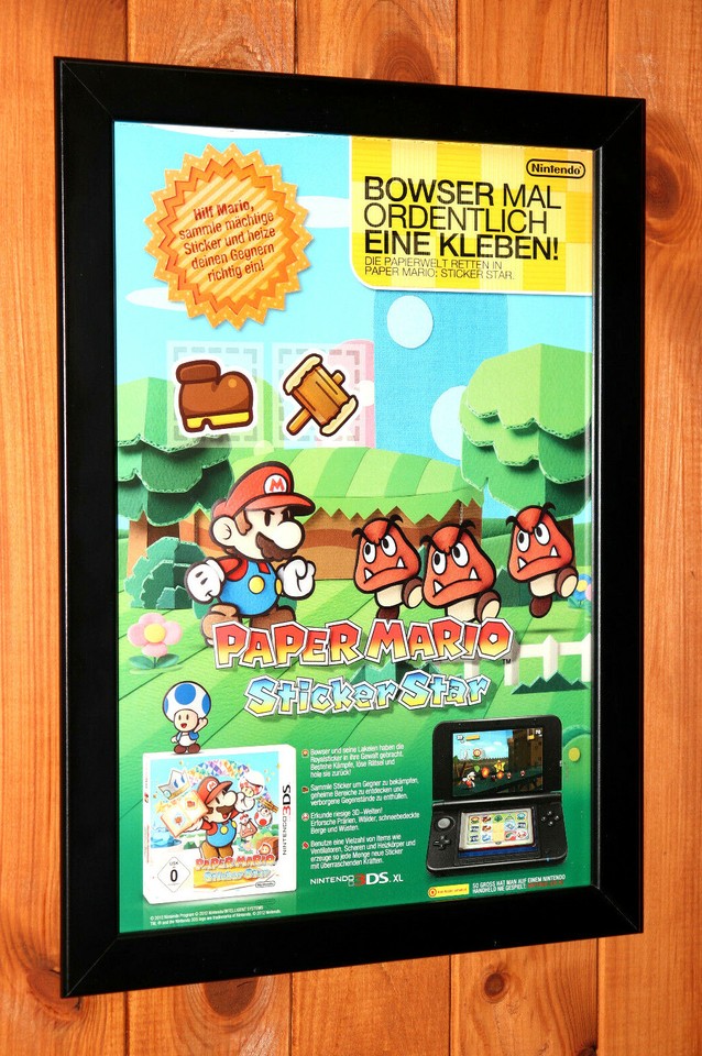 Paper Mario Sticker Star Nintendo 3DS Promo Small Poster / Ad Page ...
