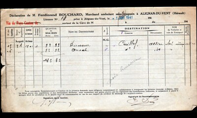 ALIGNAN-du-VENT (34) VINS en gros "Ferdinand BOUCHARD" Transport en ...